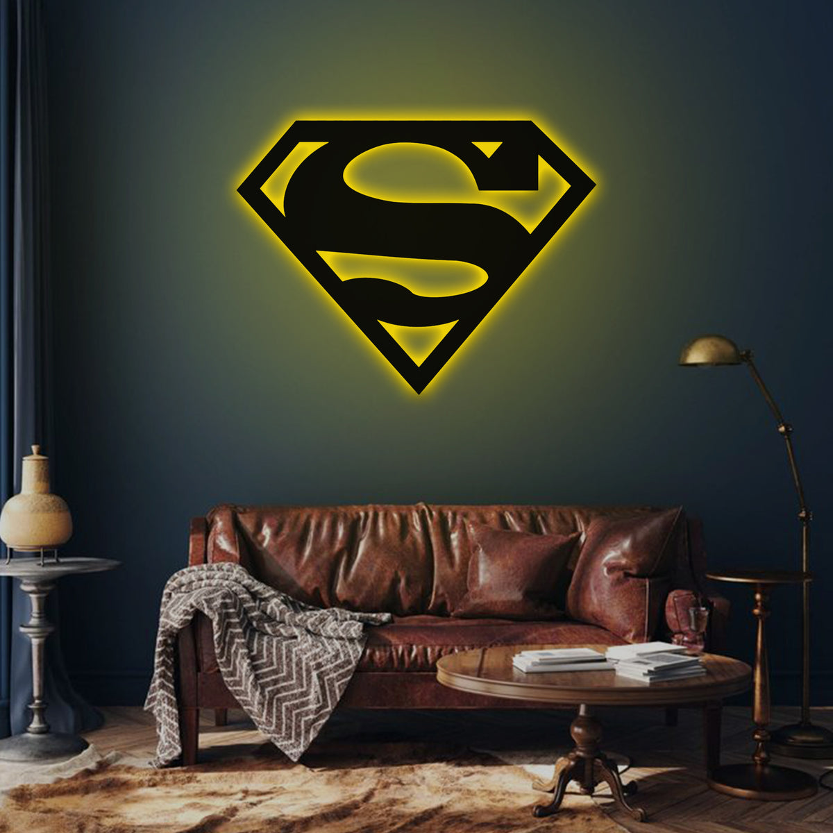 Shayona Personalized super hero Backlit LED Logo — SHAYONAGIFTSHOP