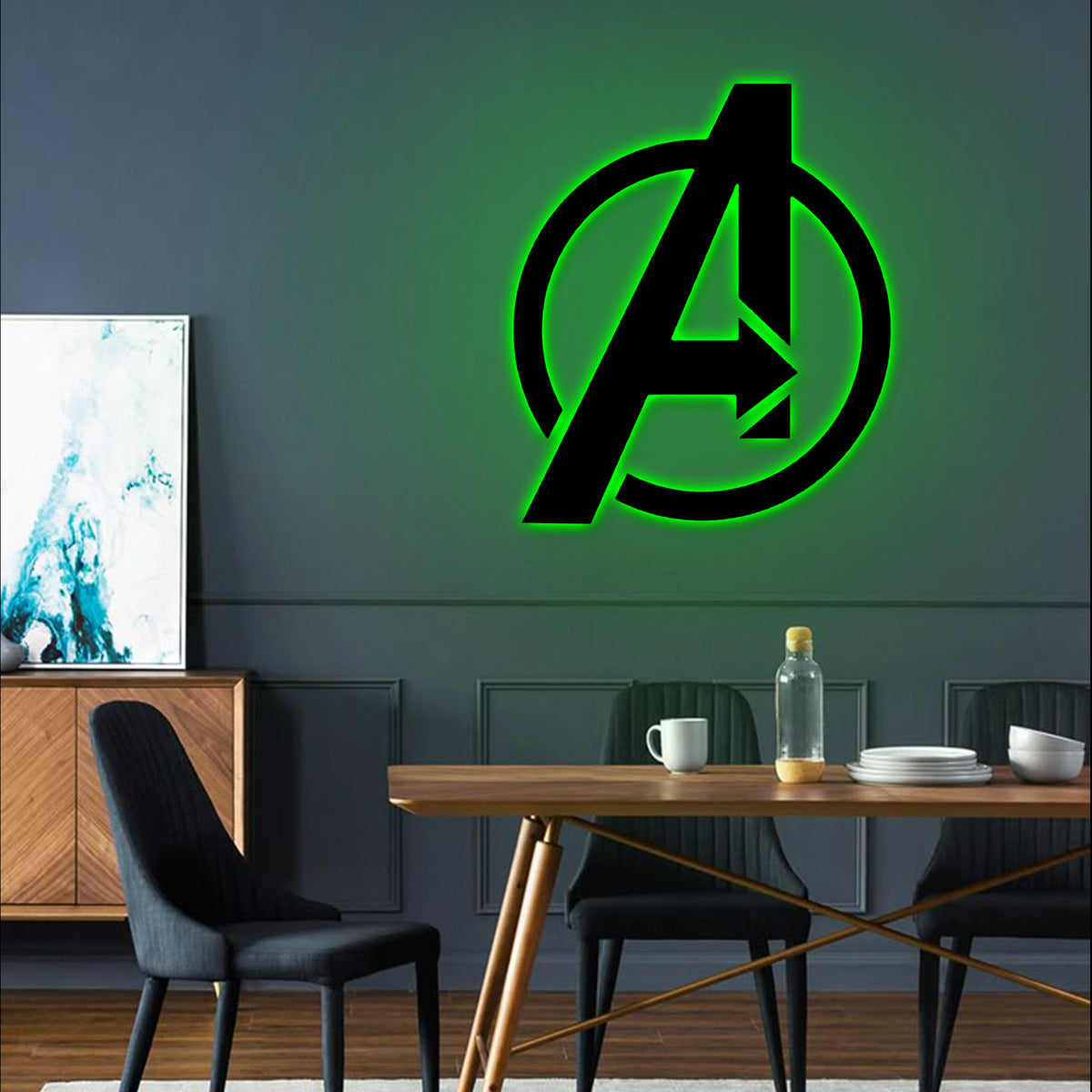 Shayona Personalized super hero Backlit LED Logo — SHAYONAGIFTSHOP
