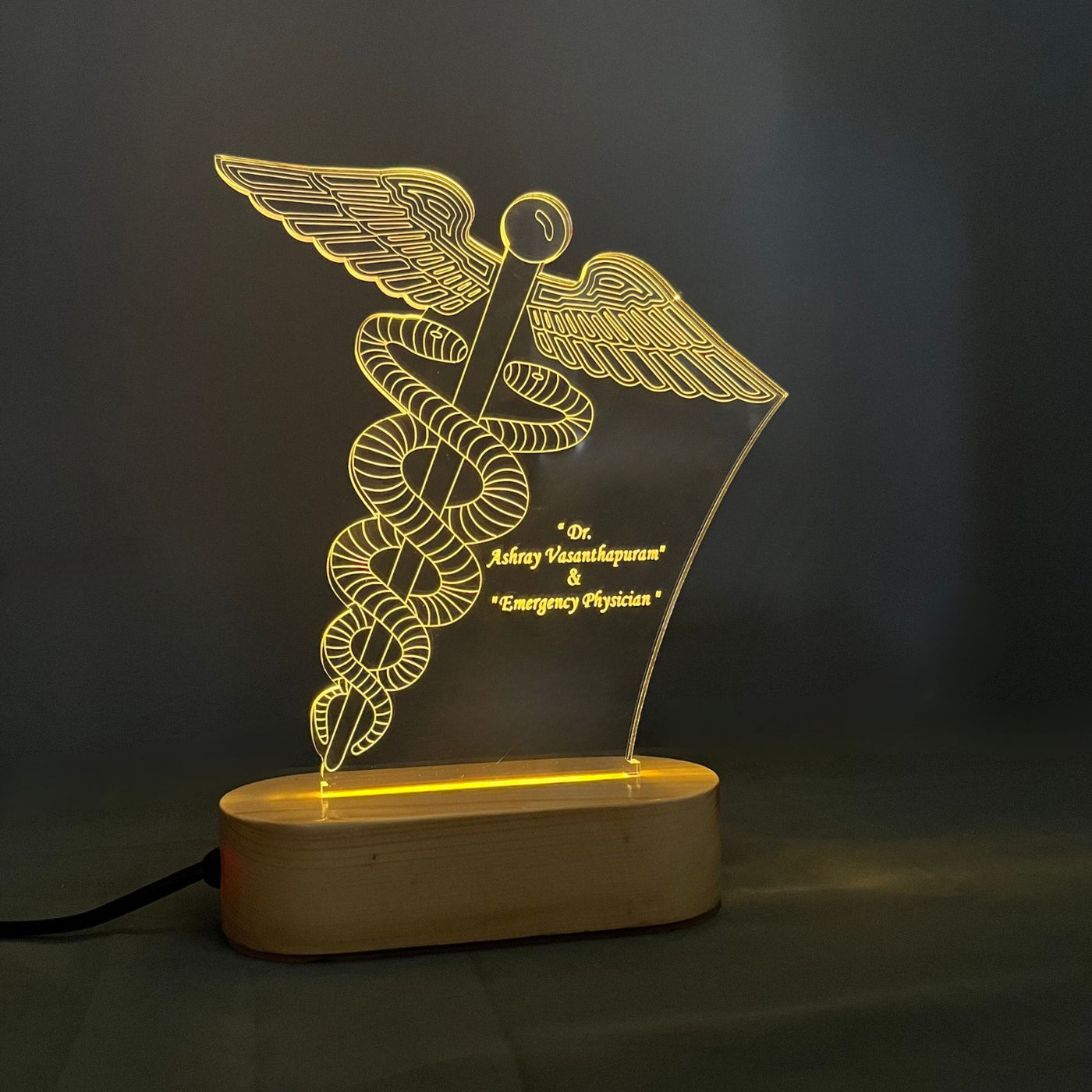 Shayona Customised Doctor Logo Led Table Lamp — SHAYONAGIFTSHOP